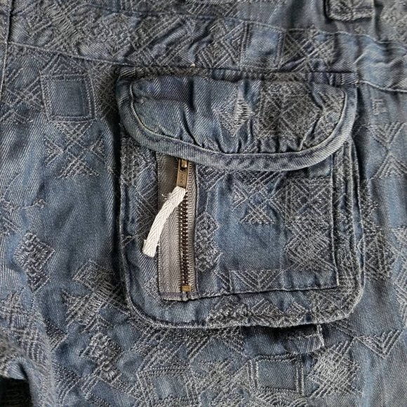 Johnny Was | Shorts | Johhny Was Zuma Embroidered Cargo Denim Shorts ...